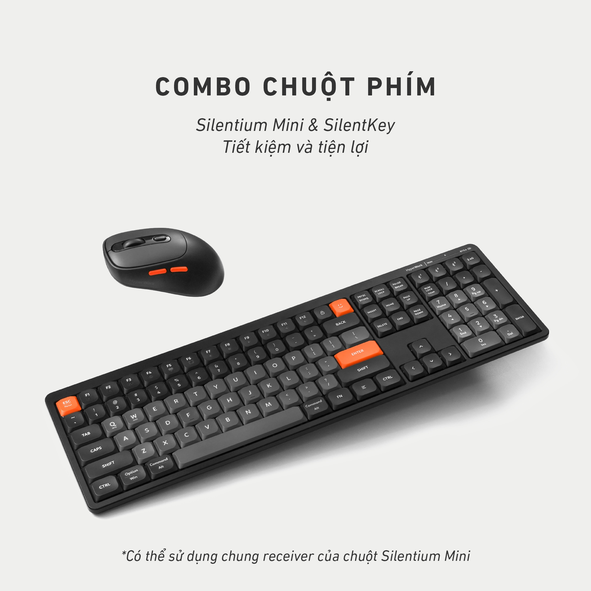 Combo Phím Chuột Văn Phòng Không Dây - Hyperwork Silentkey Silentkey ...