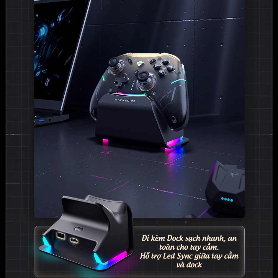Tay cầm chơi game MACHENIKE G5 Pro V2 Premium Edition Phím cơ, Hall ...
