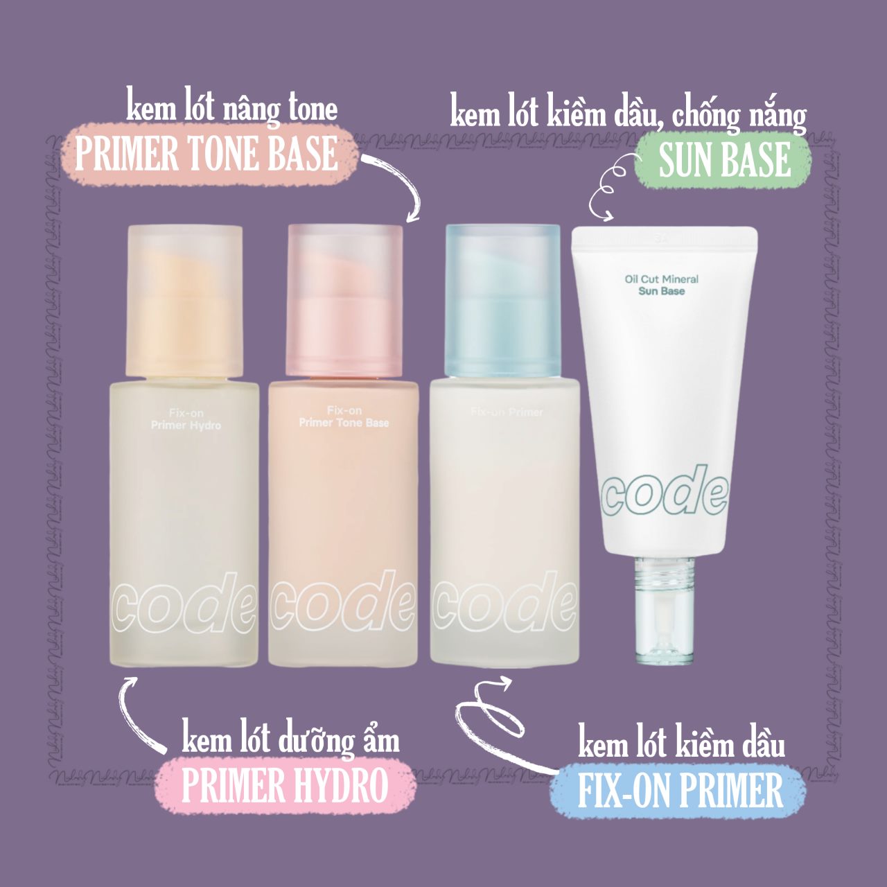 Kem Lót Code Glokolor Fix On Primer Oil Cut Mineral Sun Base Shopee Việt Nam 