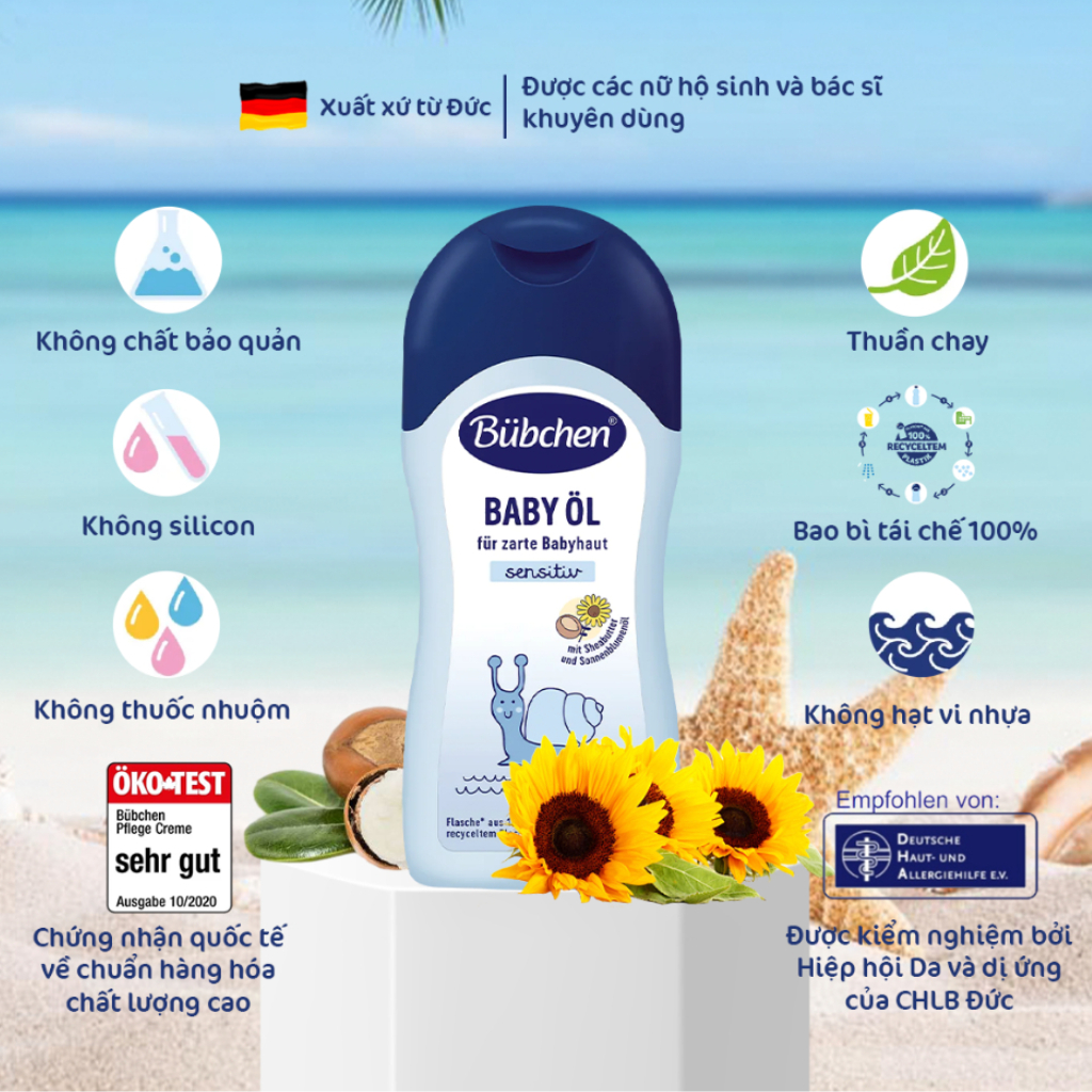 Dầu Massage Cho Bé BUBCHEN Baby Oil Dưỡng Ẩm Tăng Sức Đề Kháng Cho Da 200ml Bubchen Official ...