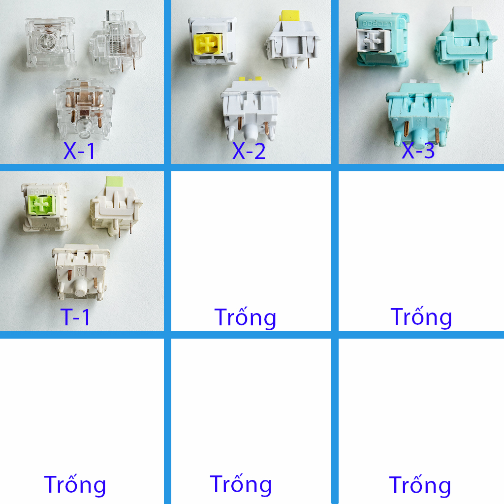 Nút Switch Đổ Đống Tháo Máy Đa Dạng Nhiều Màu 5 Chân Pin tactile Linear Dành Cho Bàn Phím Cơ ...