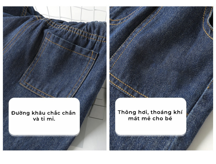Quần short bé trai BOBDOG quần jean ngắn có túi form rộng rãi thoáng ...