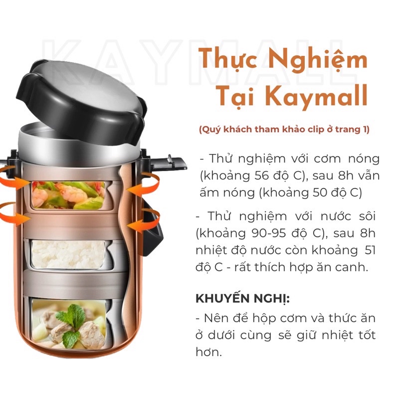 Bộ Hộp Cơm Giữ Nhiệt Cao Cấp Gồm 3 Hộp Inox 304, Cà Mên Văn Phòng Dung Tích 2300ml | Shopee Việt Nam