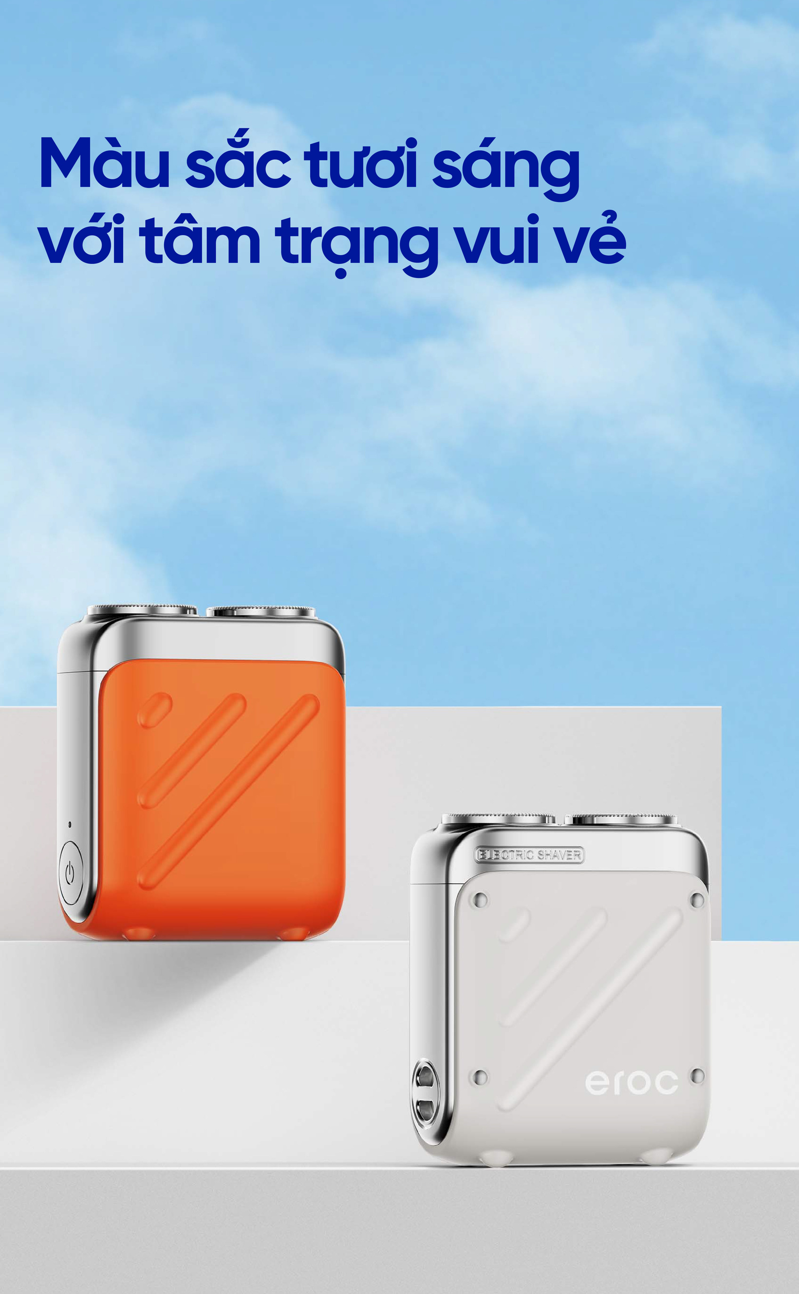 Máy Cạo Râu Travellor Eroc Chuyên Gia Cạo Râu Mini Cạo Tỉa Gương Trong Một Chống Nước