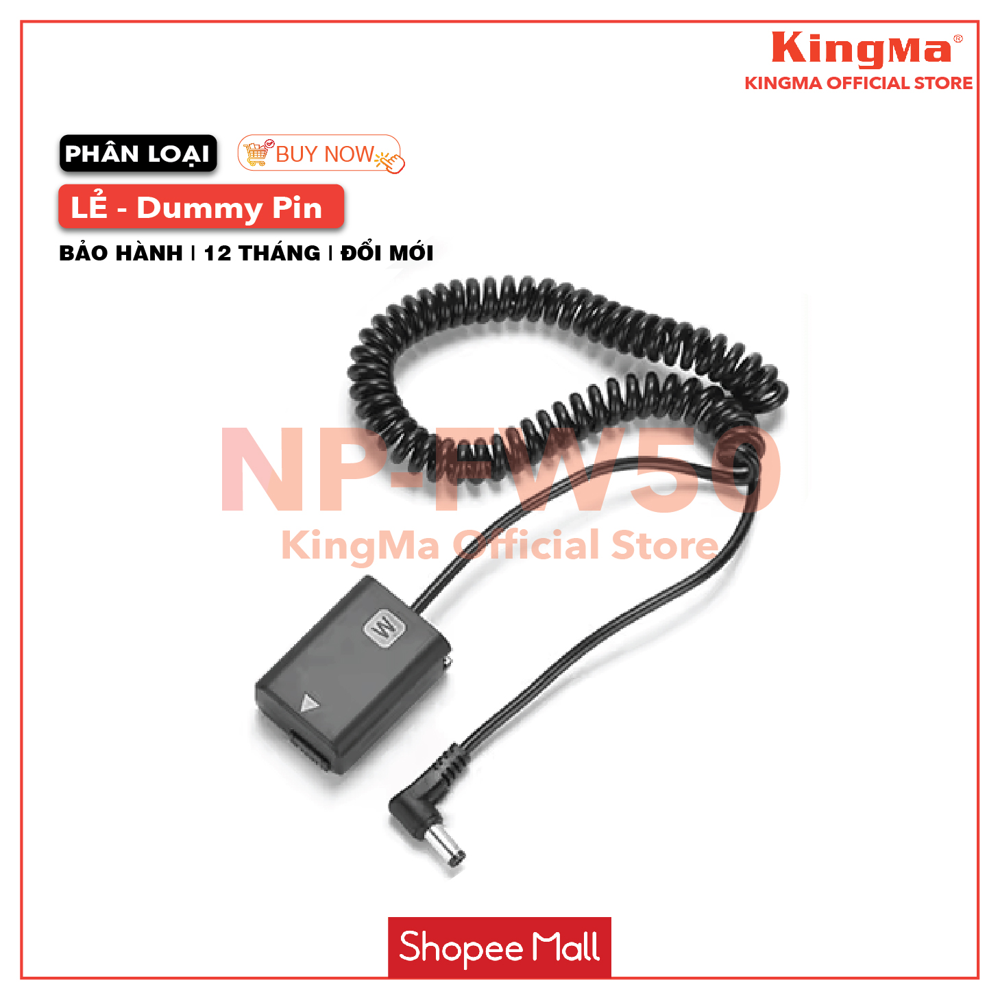 Bộ Đế Gài Pin NP-F Và Dummy Pin, Pin Ảo NP-FW50 KingMa . Phiên Bản Mới ...