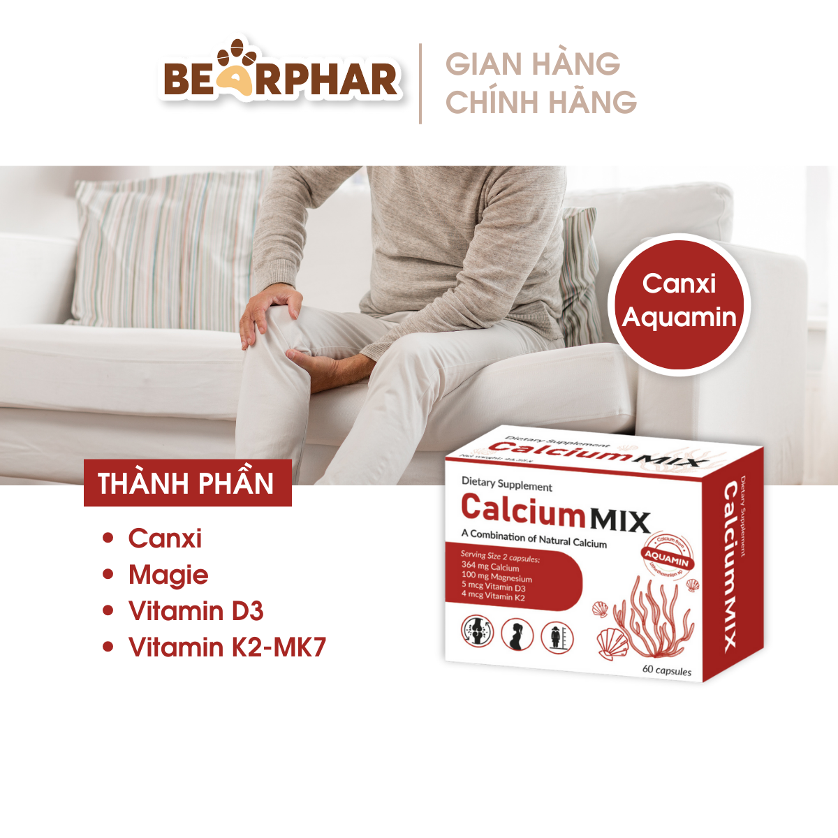 Viên uống Canxi hữu cơ Calcium Mix - Bổ sung Canxi hữu cơ cho Bà bầu và ...