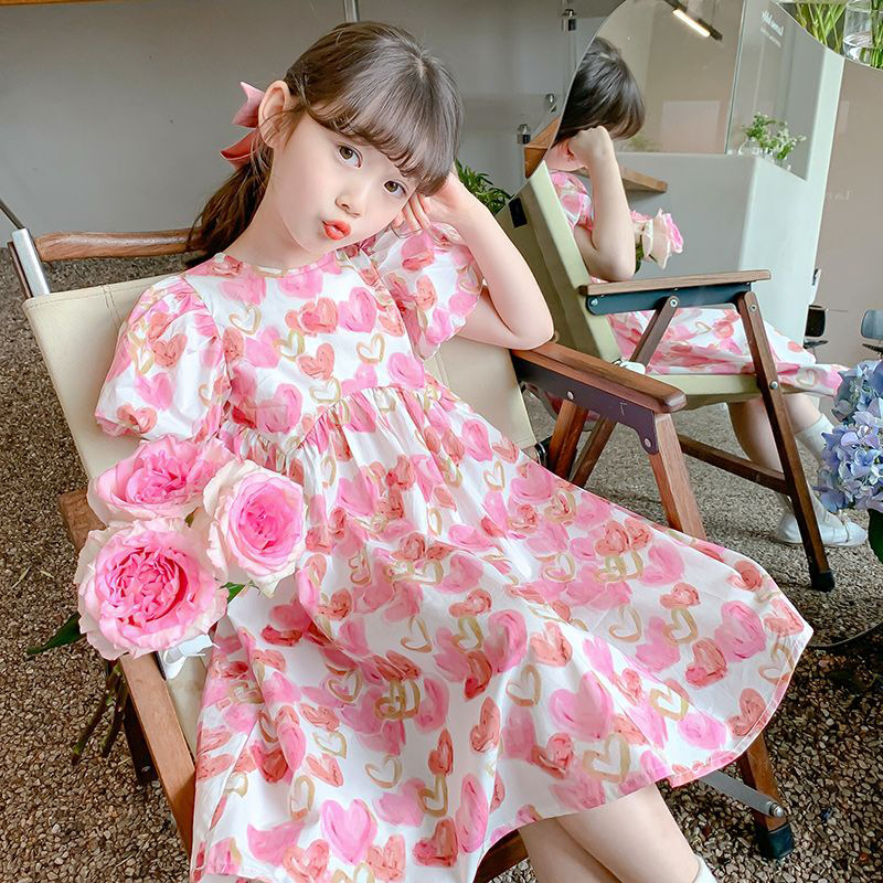 (11-36kg) Váy Đầm Babydoll Hồng Tim Công Chúa TẶNG QUẦN CHIP Chất QCCC ...