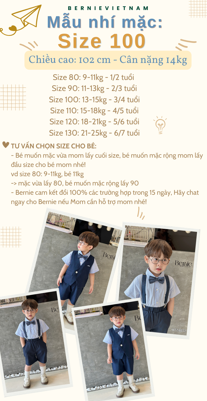 Set vest gile công tử hàn quốc túi khăn bé trai thôi nôi sinh nhật đi ...