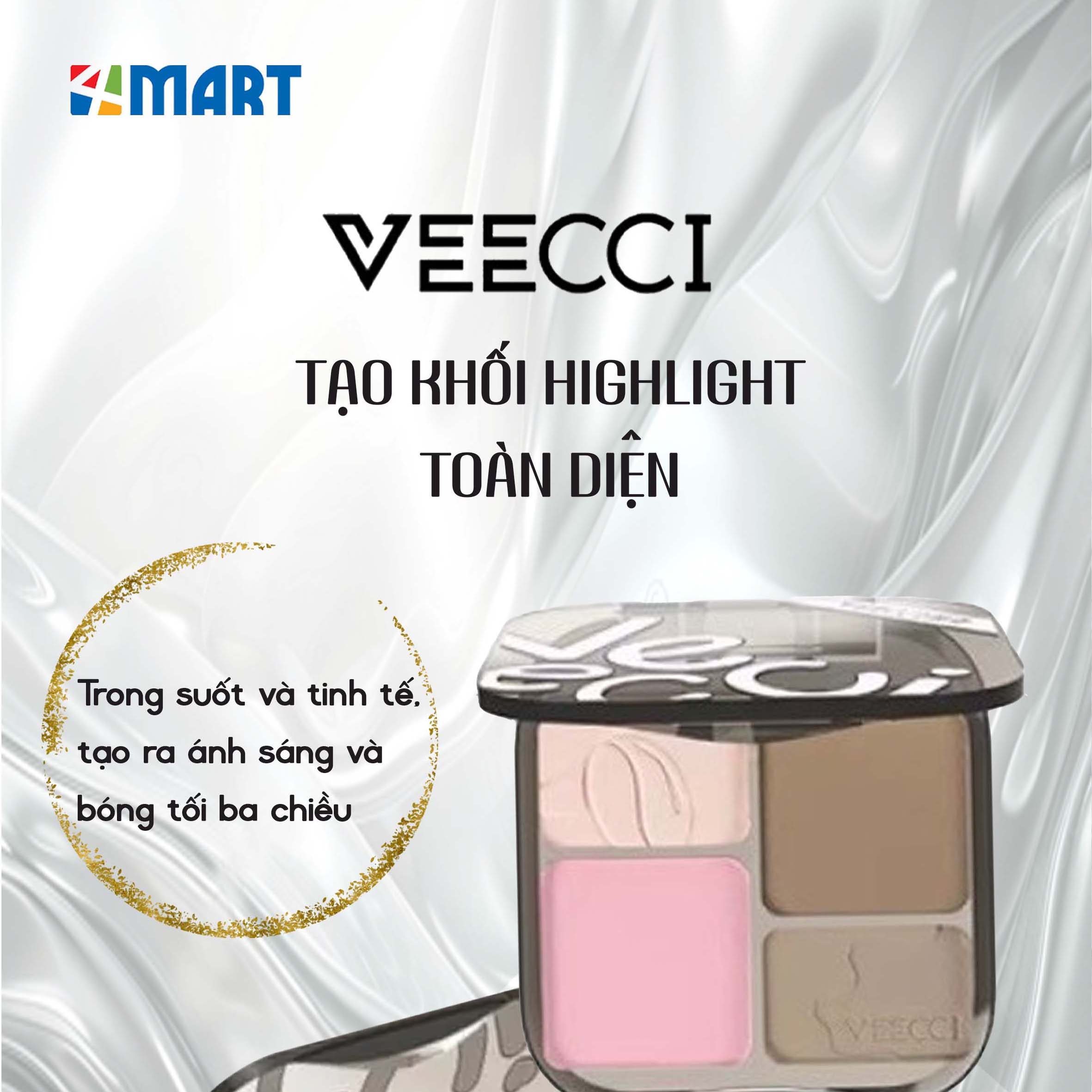 Bảng phấn bắt sáng và tạo khối VEECCI trang điểm tự nhiên lâu trôi chống nước 9g | Shopee Việt Nam