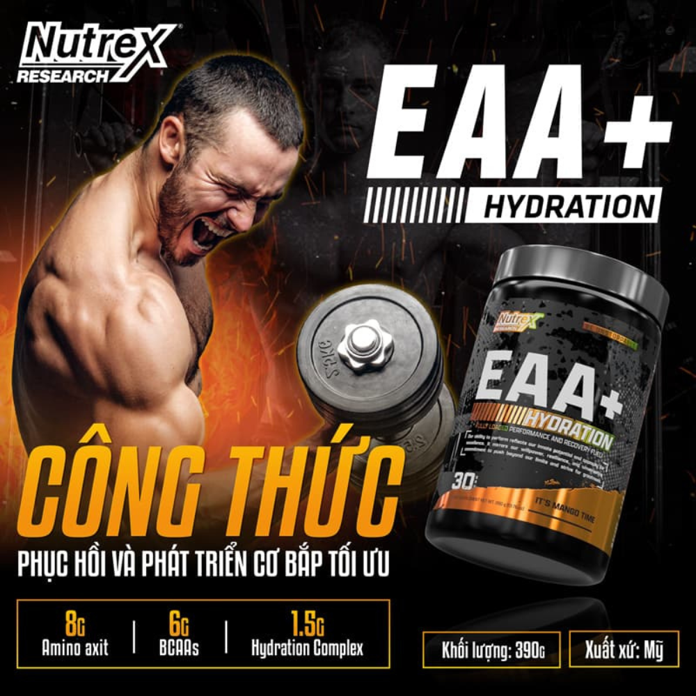 Bột Tăng Cơ Và Phục Hồi Cơ Bắp Nutrex EAA Hydration 30 Servings Chính Hãng | Shopee Việt Nam