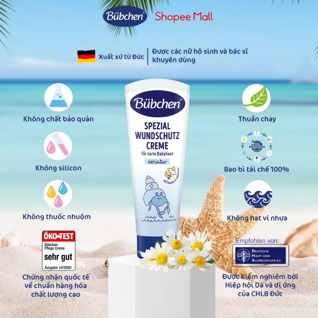 Kem Hăm Tã BUBCHEN Spezial WundsChutz Creme Giảm Hăm Tã Phục Hồi Da 75ml Bubchen Official Store ...