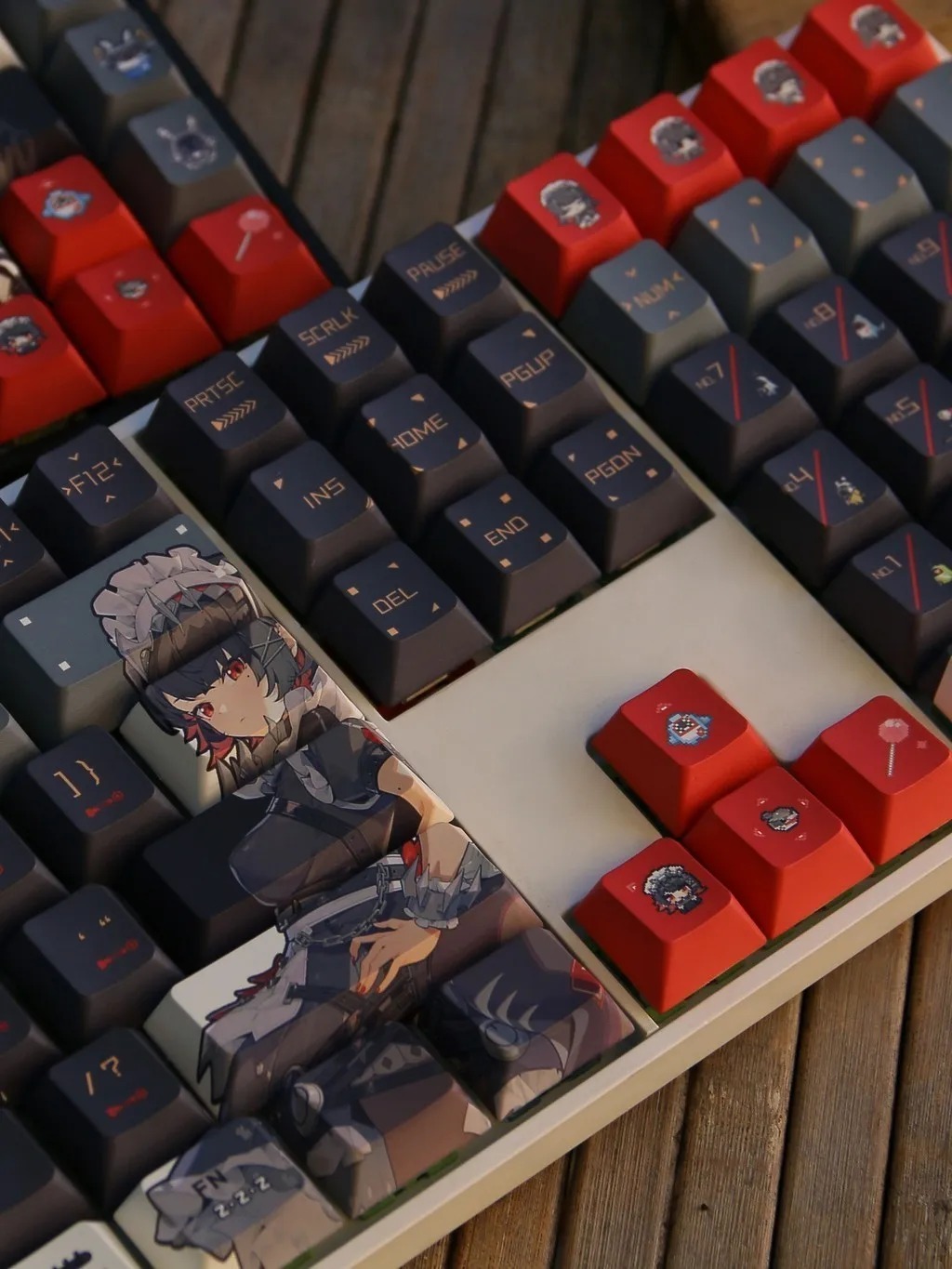 Keycap Zenless Zone Zero Ellen Joe thick PBT xuyên led in dyesub 5 mặt ...