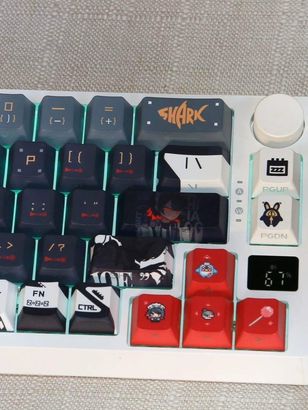 Keycap Zenless Zone Zero Ellen Joe thick PBT xuyên led in dyesub 5 mặt ...