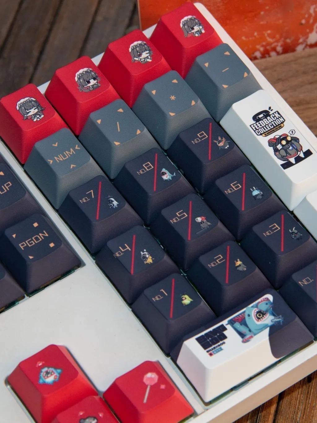 Keycap Zenless Zone Zero Ellen Joe thick PBT xuyên led in dyesub 5 mặt ...