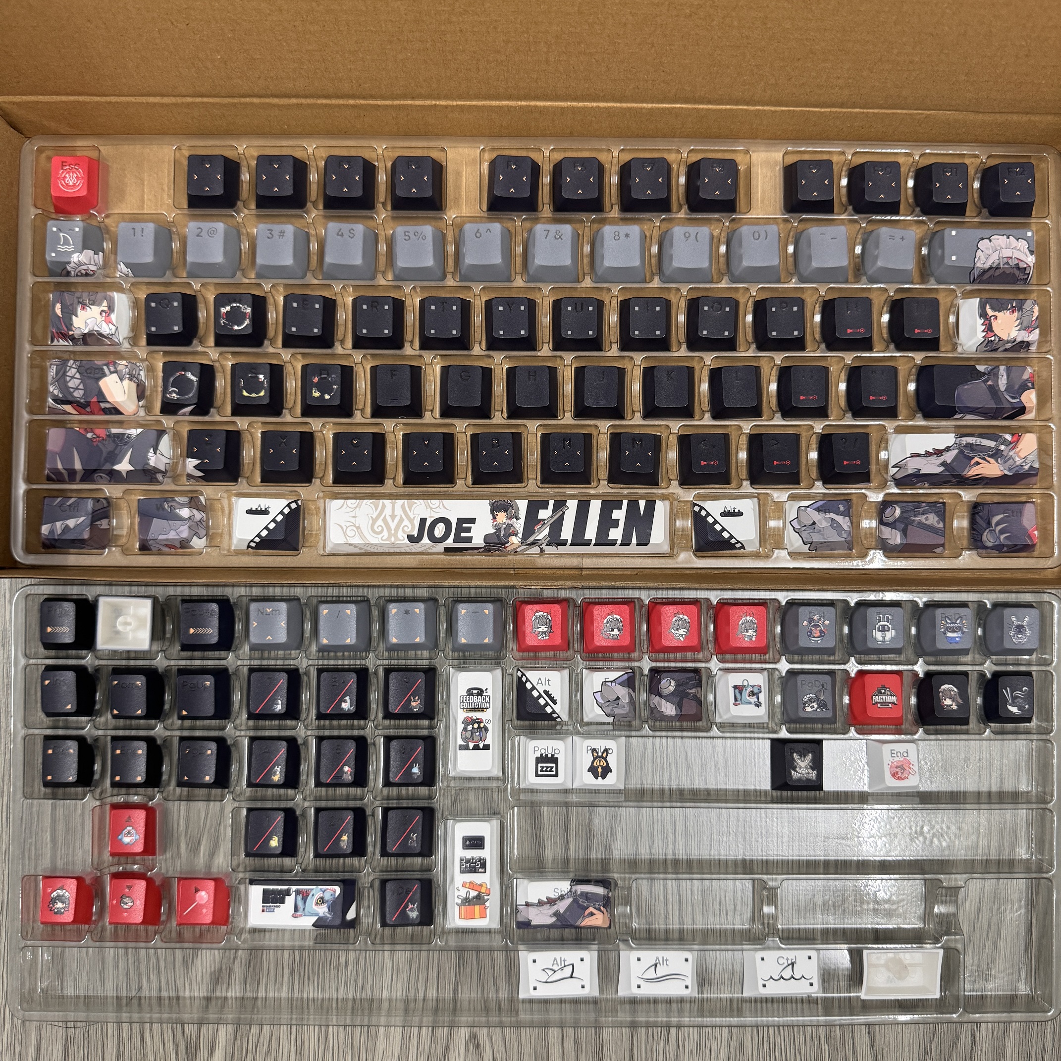 Keycap Zenless Zone Zero Ellen Joe thick PBT xuyên led in dyesub 5 mặt ...