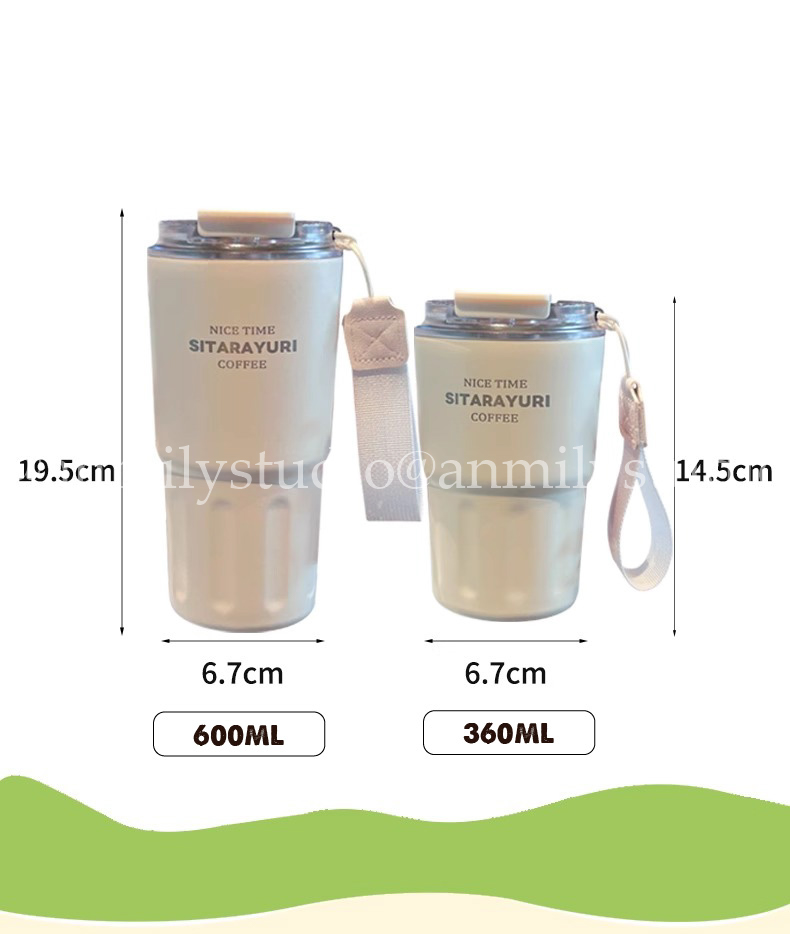 Bình giữ nhiệt SITARAYURI 360/600ML thép không gỉ sus304 an toàn hình dáng cute nhiều màu dễ ...