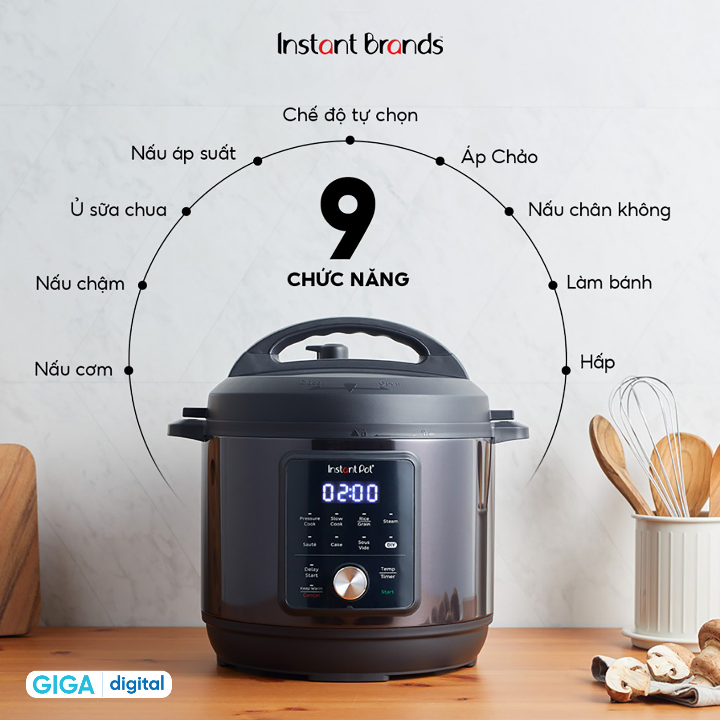 Nồi áp suất điện đa năng Instant Pot Essential 60 9in1, dung tích 5.7L - BH 12 Tháng | Shopee ...