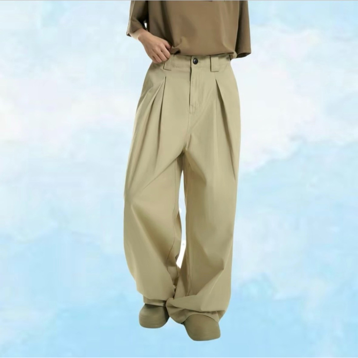 Quần Xuông PN STORE Nam Nữ Xếp Ly Chất Kaki Ống Rộng Vải Đẹp Mềm Thoáng ...