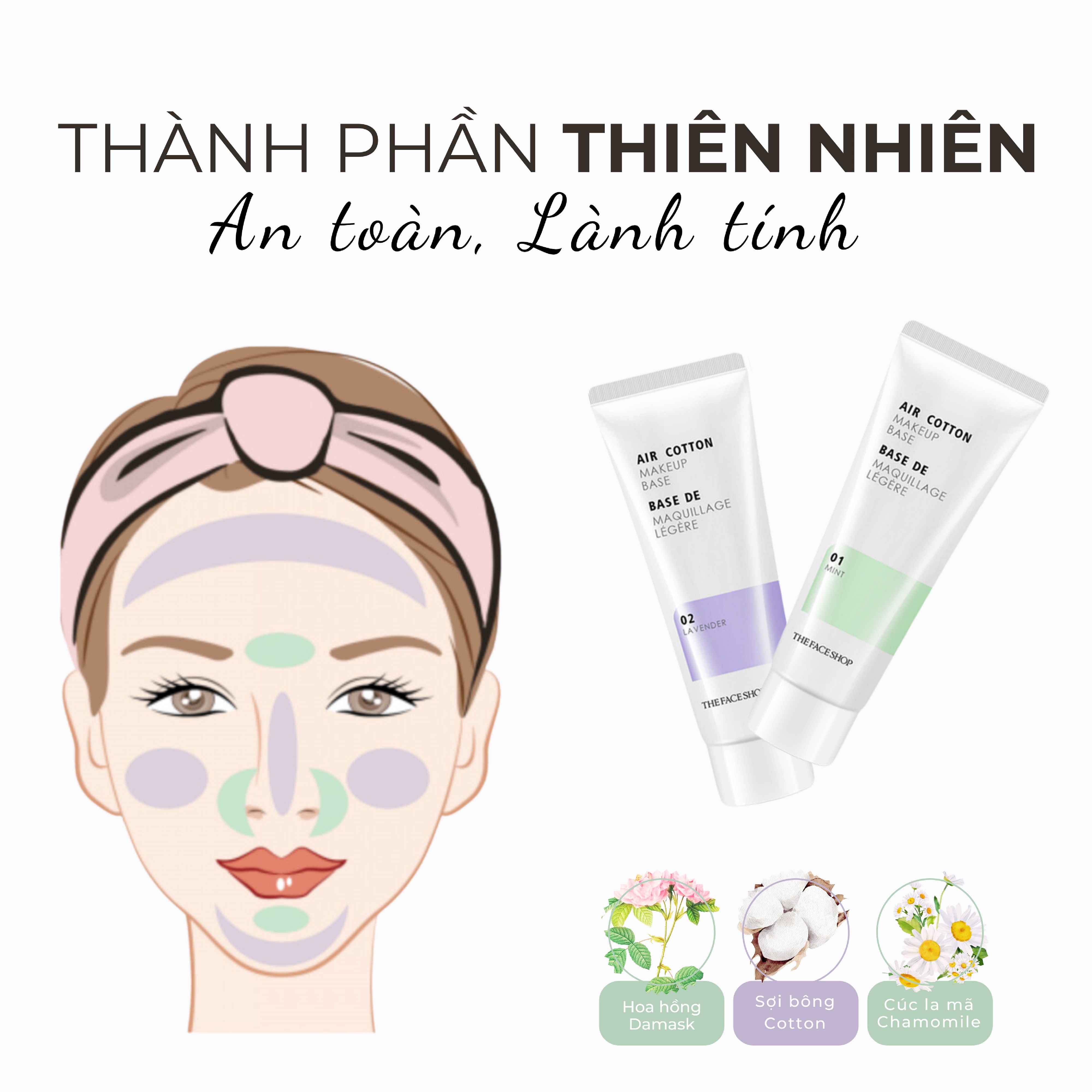 [CHÍNH HÃNG] Kem lót kiềm dầu và hiệu chỉnh tông da The Face Shop Air ...