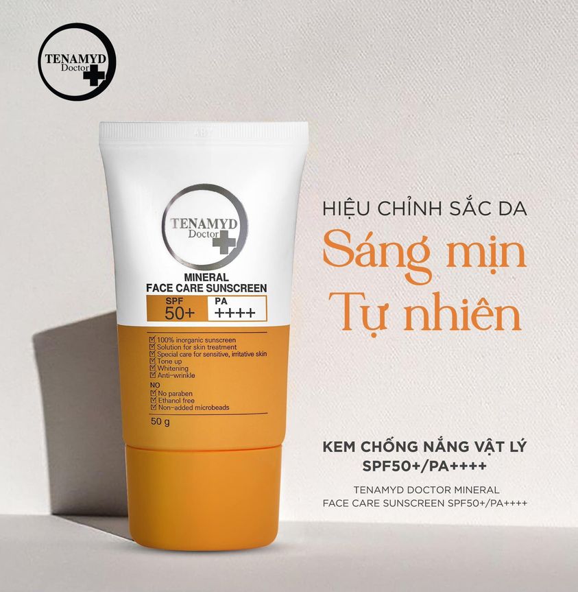 Kem chống nắng vật lý SPF50+/PA++++ - TENAMYD DOCTOR MINERAL FACE CARE ...