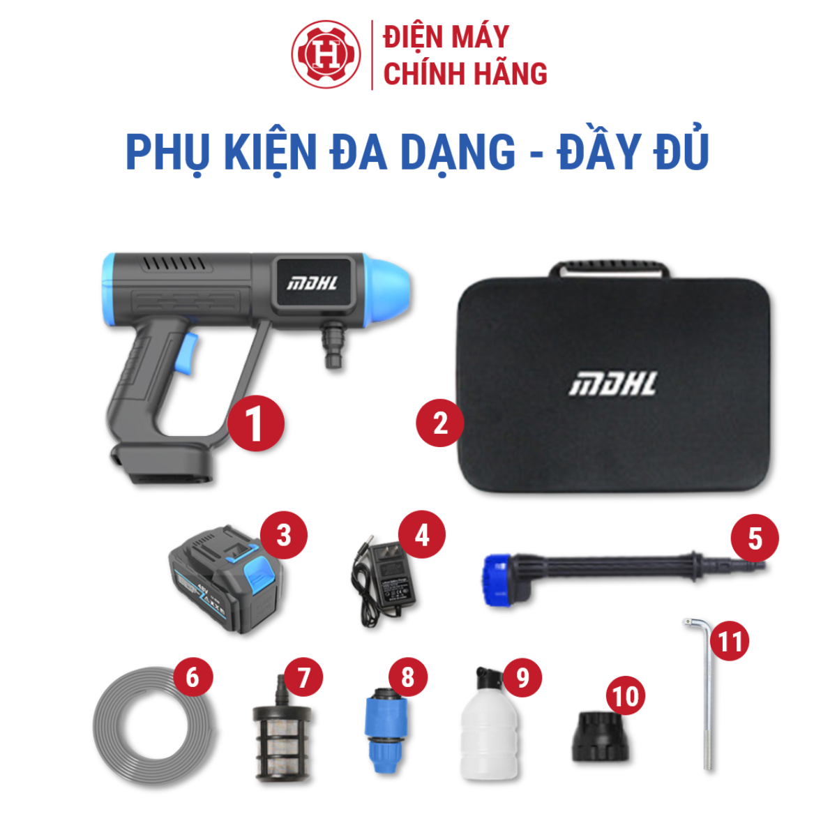 Máy rửa xe thế hệ mới động cơ không chổi than MDHL 980W | Shopee Việt Nam