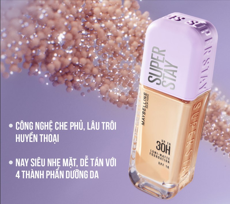 Kem Nền Super Stay 30H Lumi Matte bắt sáng che phủ cao siêu nhẹ lâu ...