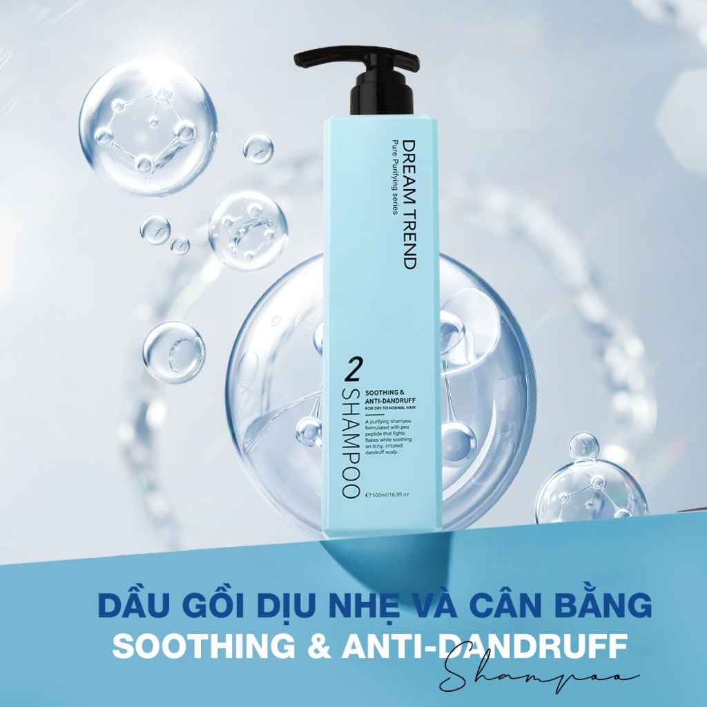 Dầu Gội Dịu Nhẹ Dành Cho Da Đầu Nhạy Cảm DREAM TREND Soothing & Anti ...
