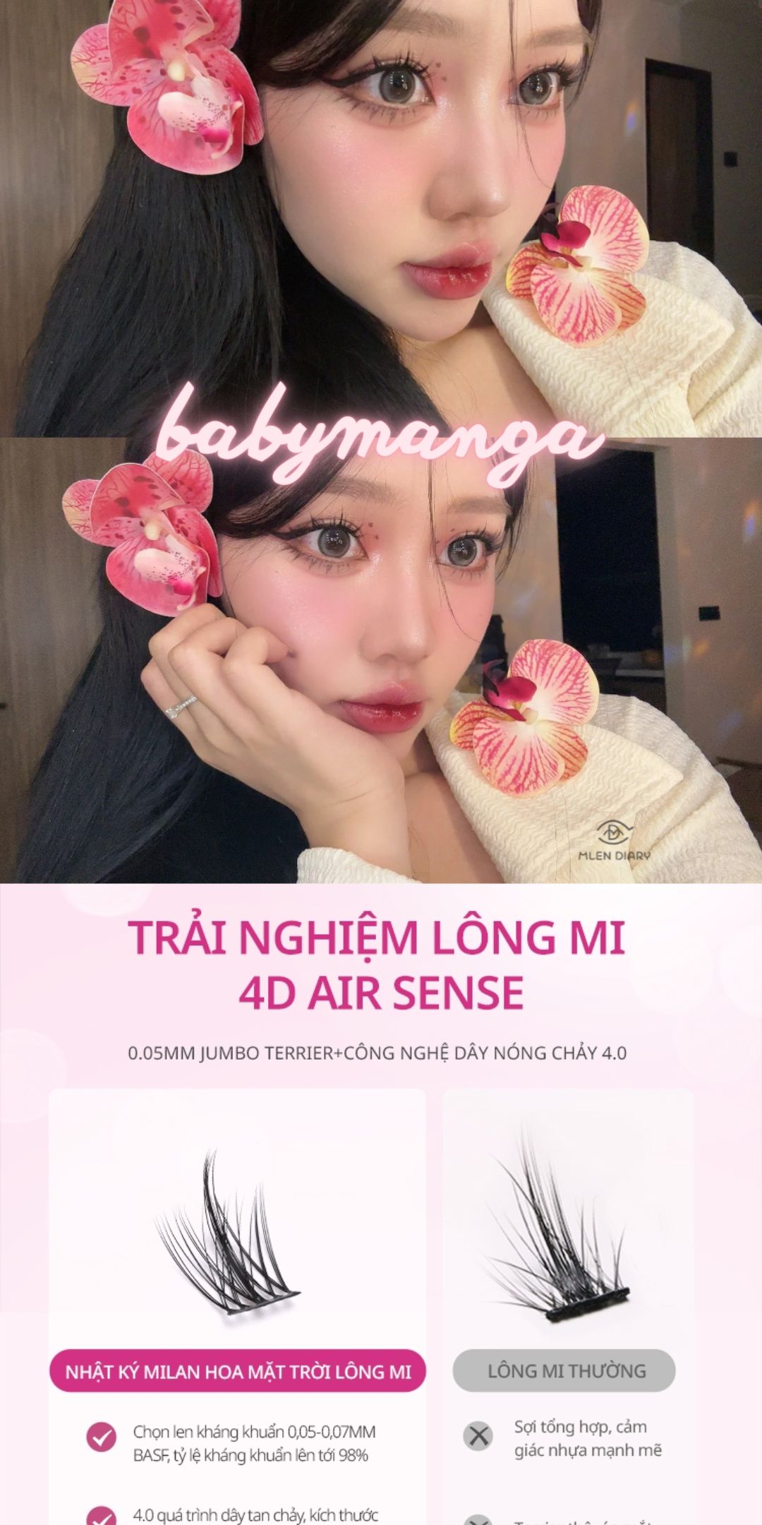 [MLEN DIARY] Lông Mi Giả Anime Hoạt Hình MLEN DIARY Phiên Bản Baby, Mi ...