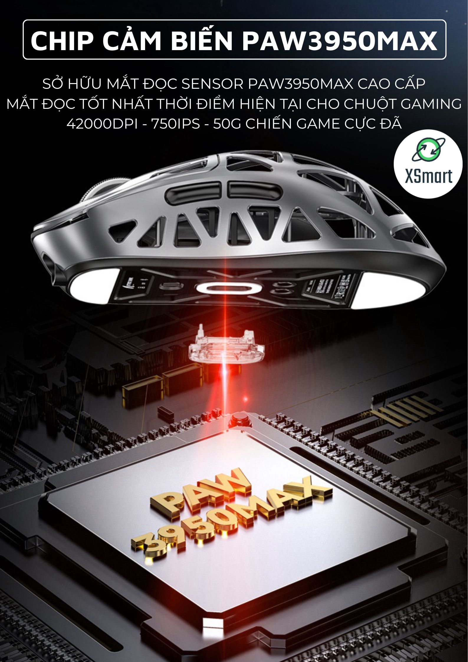 Chuột Gaming Không Dây Attack Shark R2 Magie Siêu Chip PAW3950 MAX Thế ...