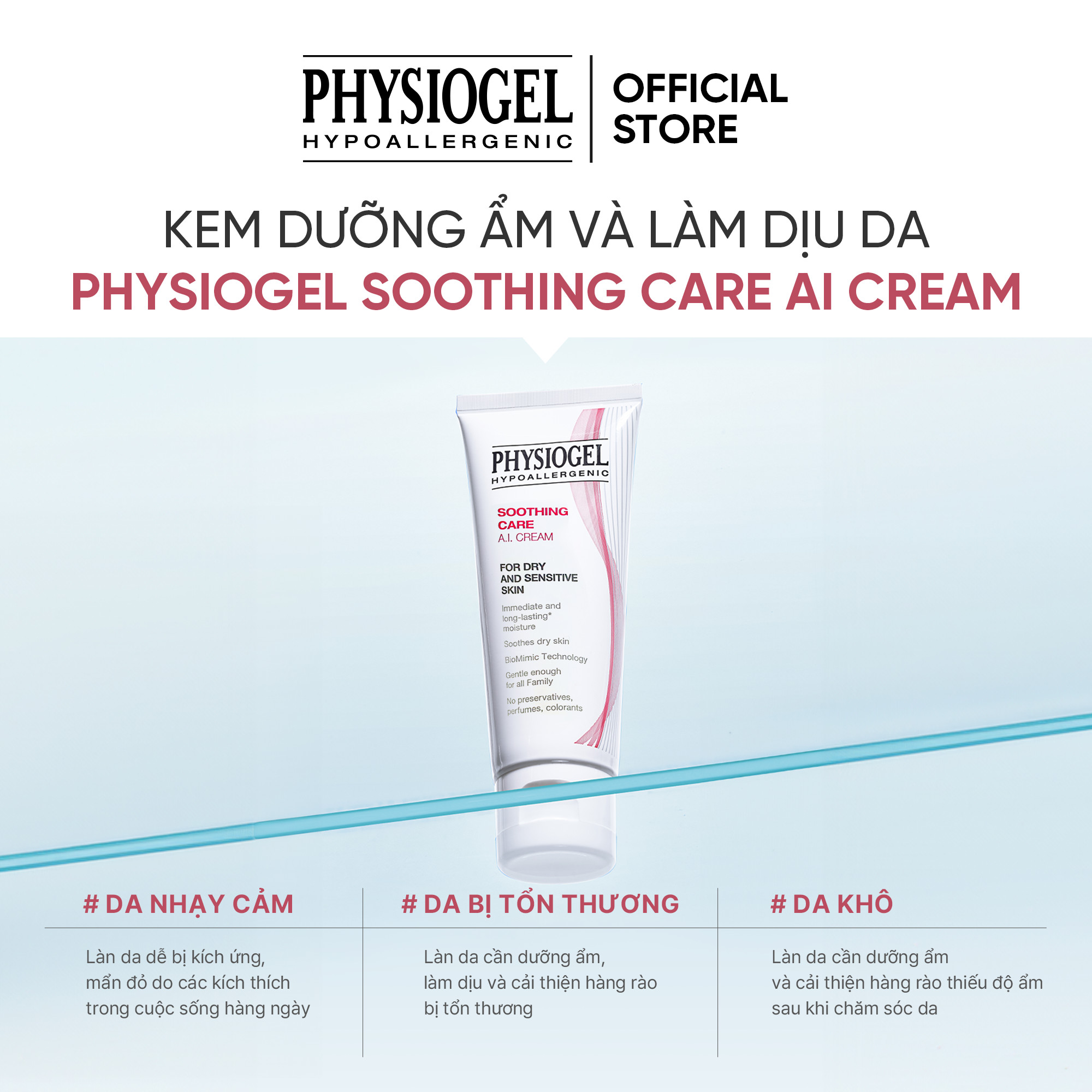 KEM DƯỠNG ẨM VÀ LÀM DỊU DA PHYSIOGEL AI 50ml | Shopee Việt Nam