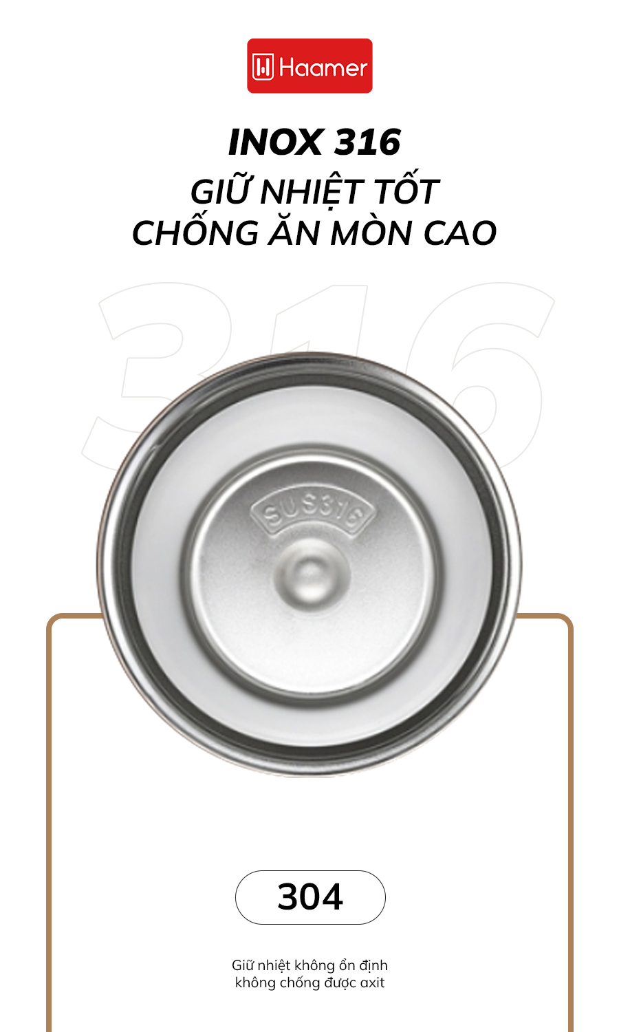 Bình Giữ Nhiệt Haamer, Inox 316 An Toàn Thực Phẩm, Giữ Nhiệt đến 48h, Dung Tích 800ML 1000ML ...