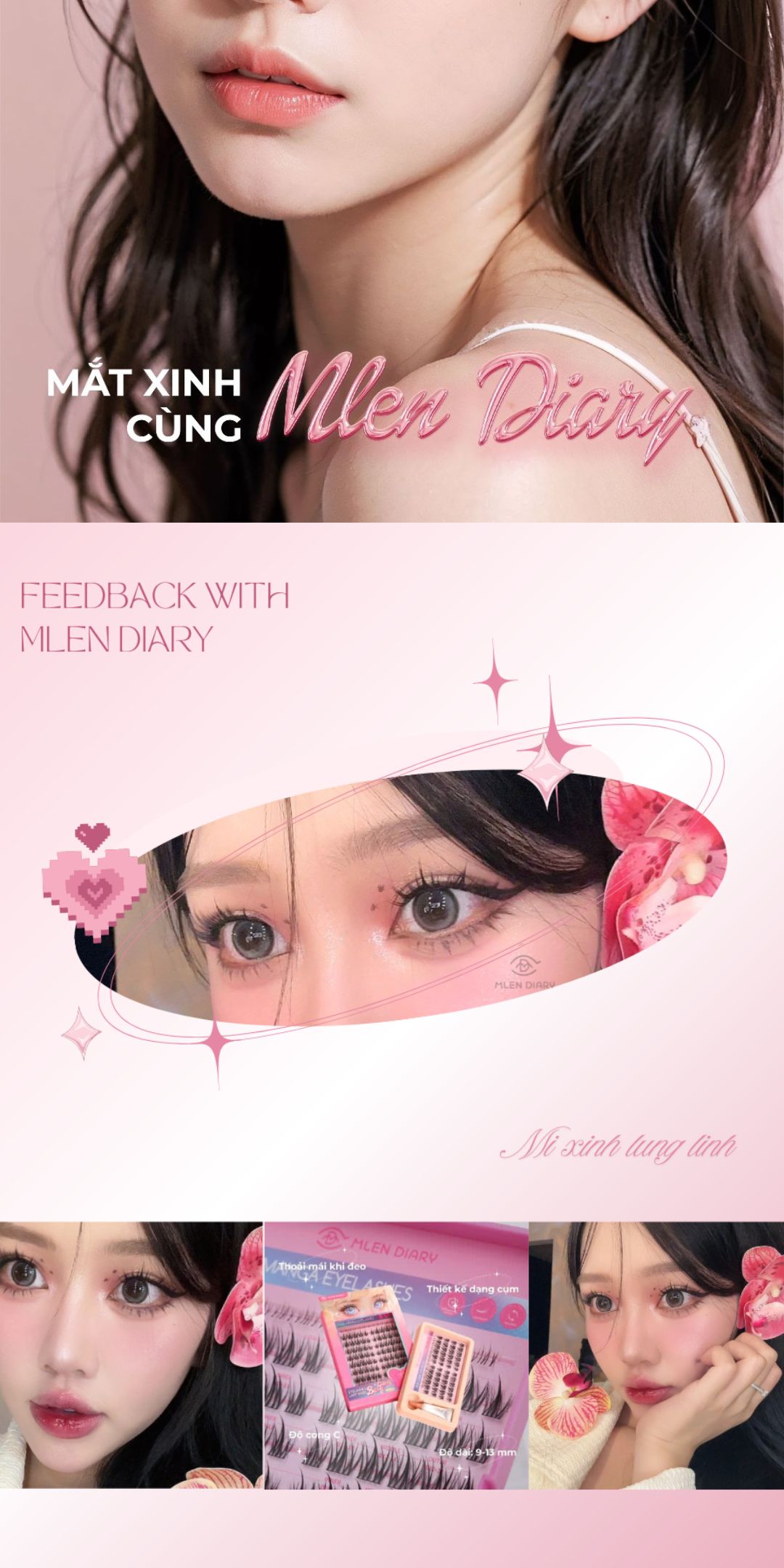 [MLEN DIARY] Lông Mi Giả Anime Hoạt Hình MLEN DIARY Phiên Bản Baby, Mi ...