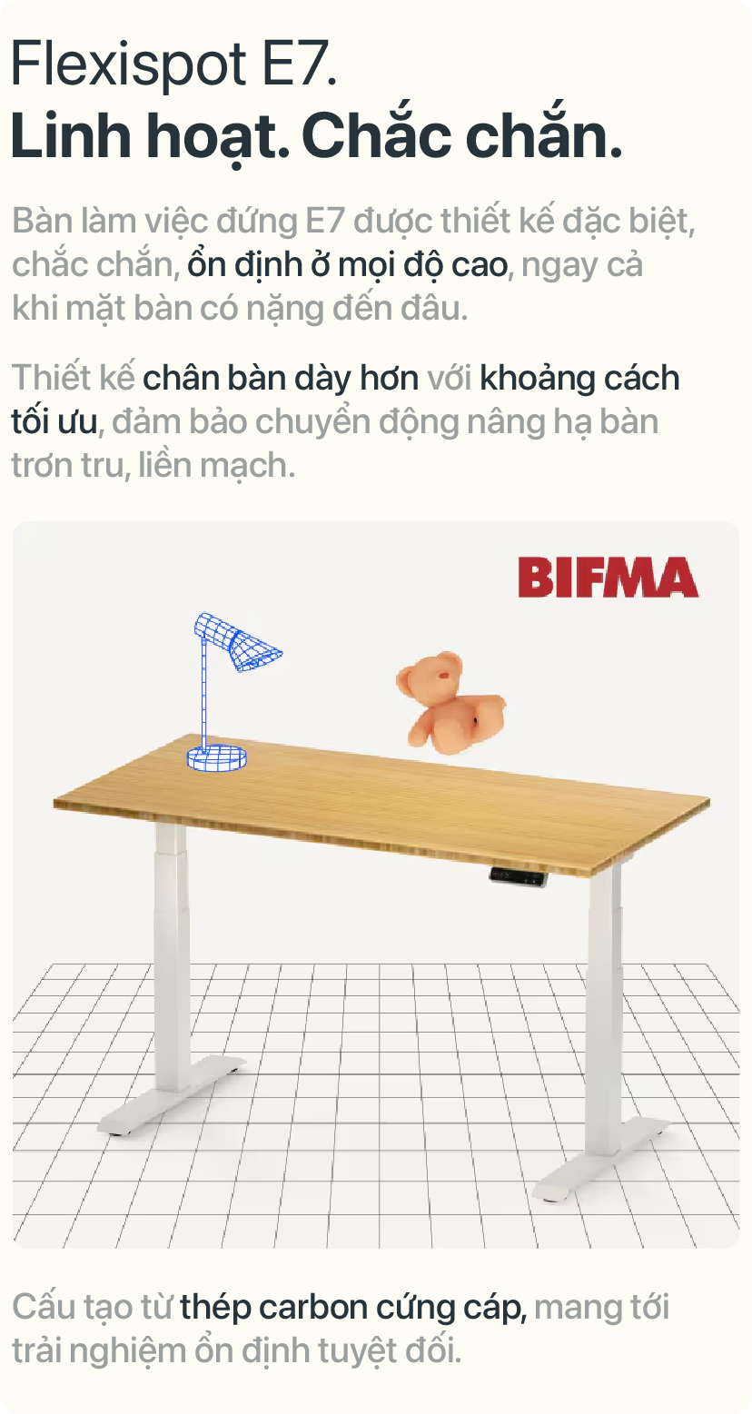 Bàn Làm Việc Đứng DERGO Flexispot E7 (Premium Plus - 3 Stages) | Shopee Việt Nam