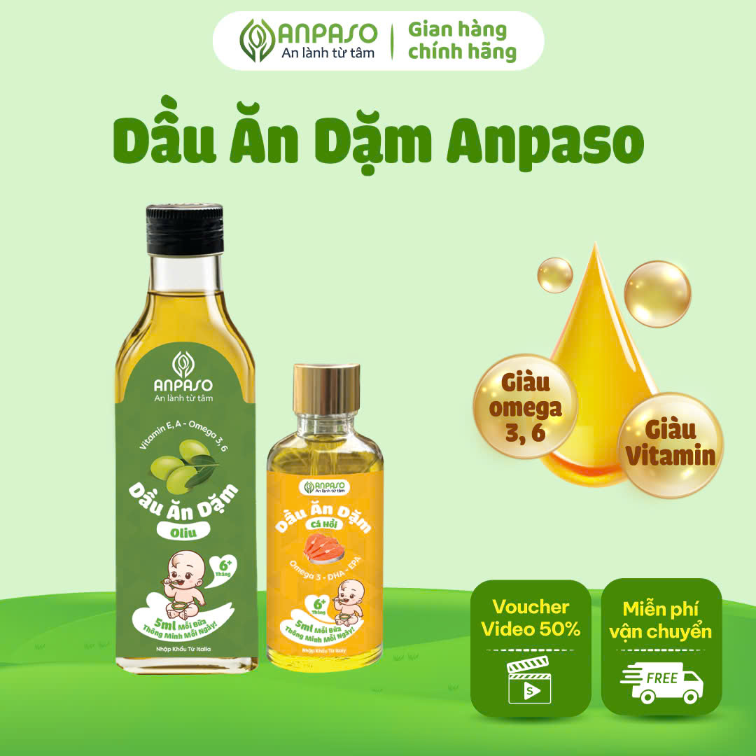 Combo 3 Dầu Ăn Dặm Cho Bé Anpaso Giúp Cải Thiện Biếng Ăn - Dầu Thực Vật ...