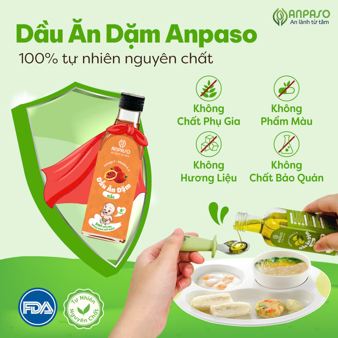 Combo 3 Dầu Ăn Dặm Cho Bé Anpaso Giúp Cải Thiện Biếng Ăn - Dầu Thực Vật ...