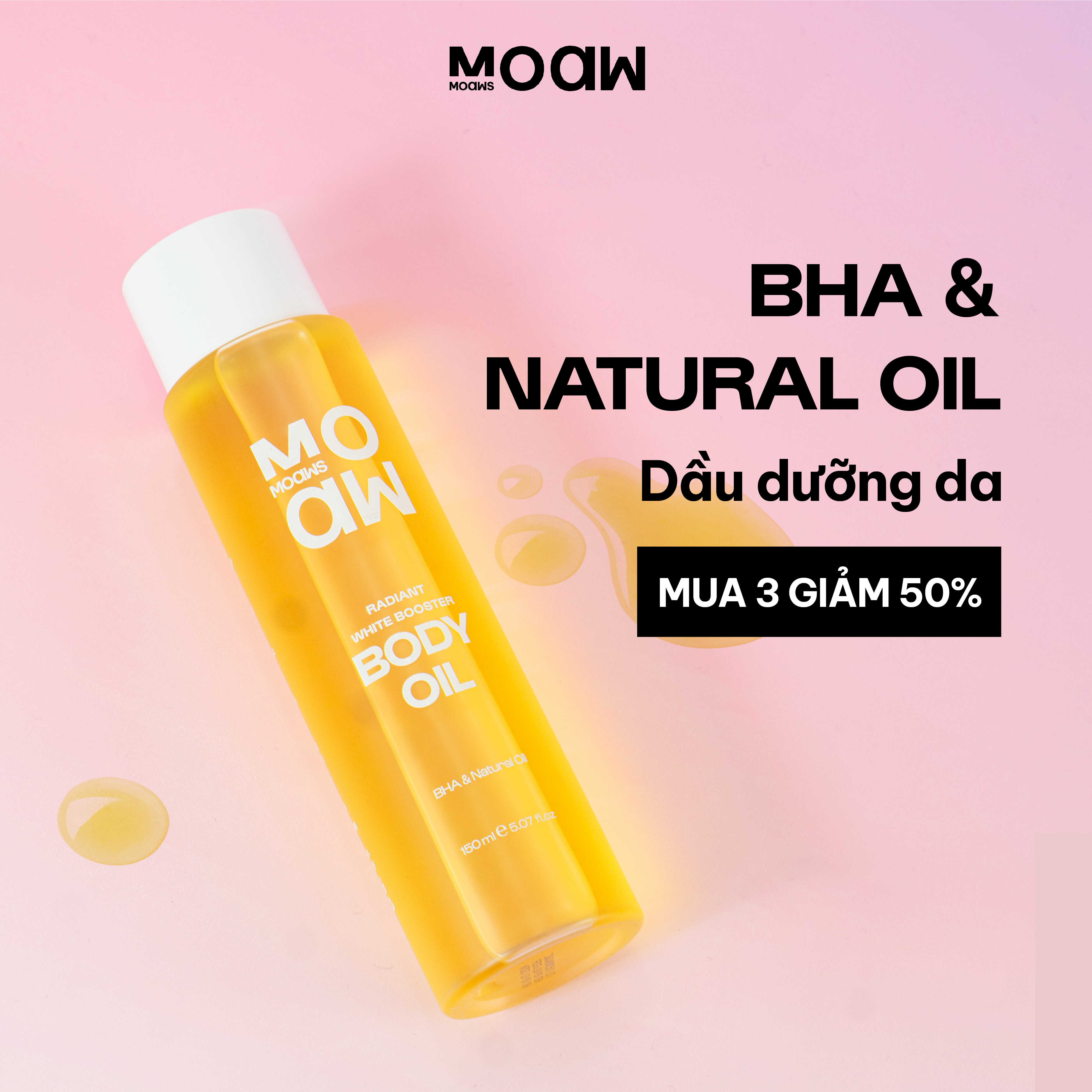 [MUA 3 GIẢM 50%] Dầu Dưỡng Trắng Da Toàn Thân MOAW MOAWS - Làm Sáng Da ...