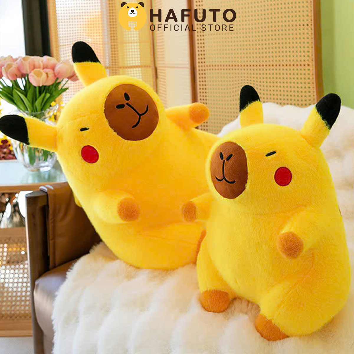 Gấu Bông Chuột Capybara Cosplay Pikachu Đáng Yêu Hafuto, Món Quà Tặng ...