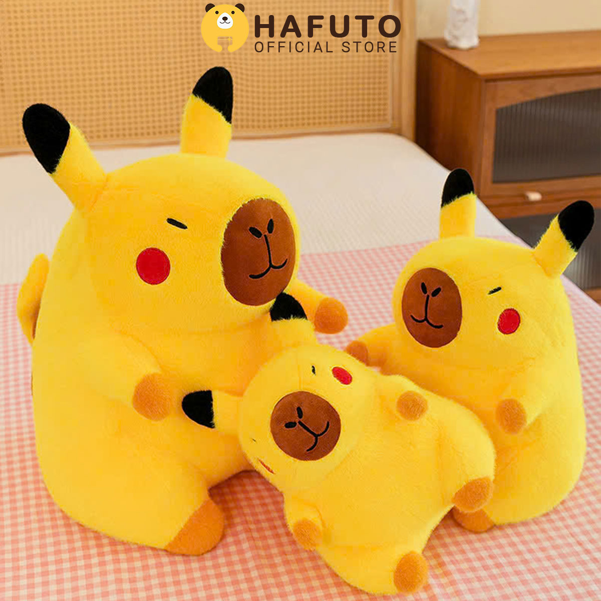 Gấu Bông Chuột Capybara Cosplay Pikachu Đáng Yêu Hafuto, Món Quà Tặng ...