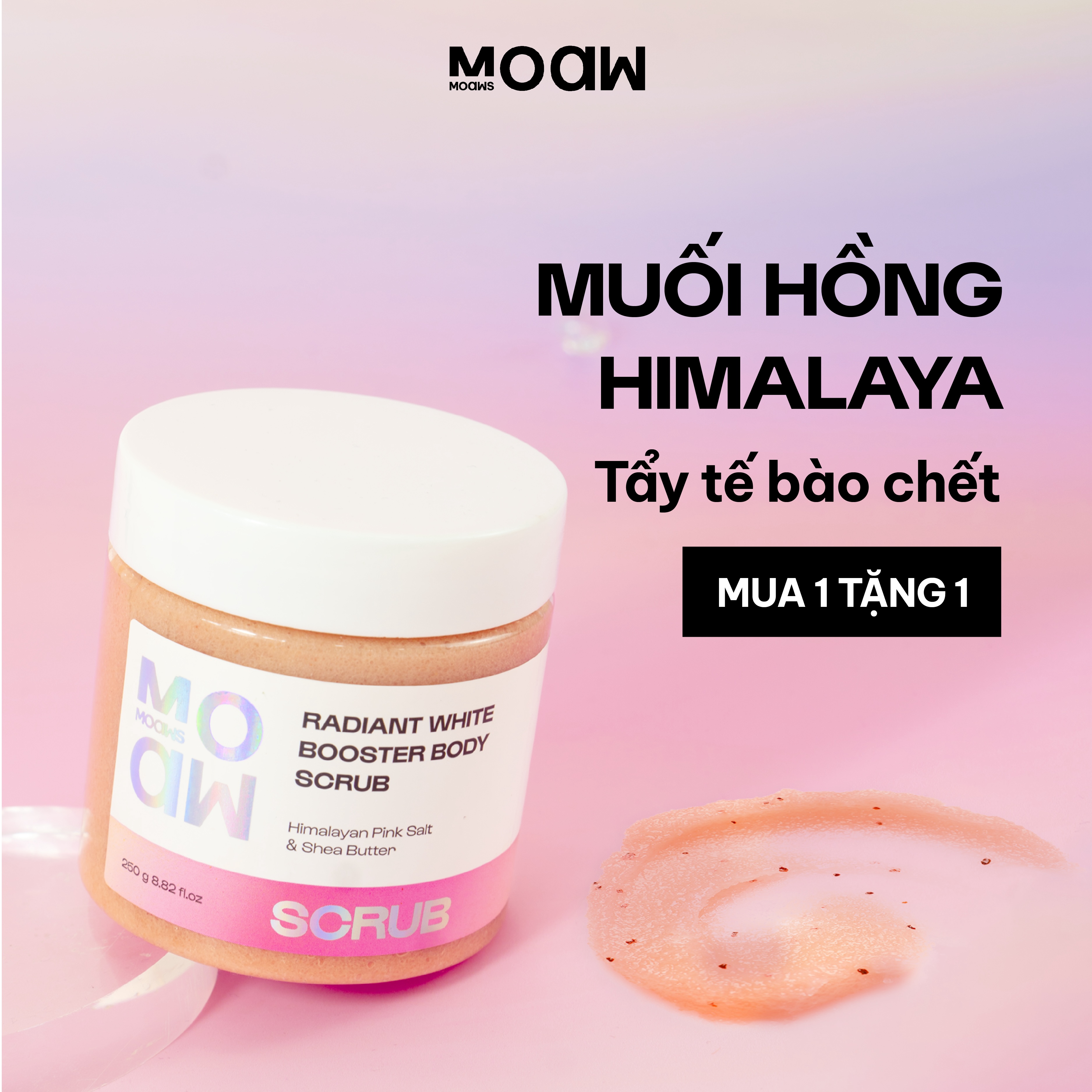 [MUA 1 TẶNG 1] Scrub Tẩy Tế Bào Chết Body Muối Hồng MOAW MOAWS Làm Sáng ...