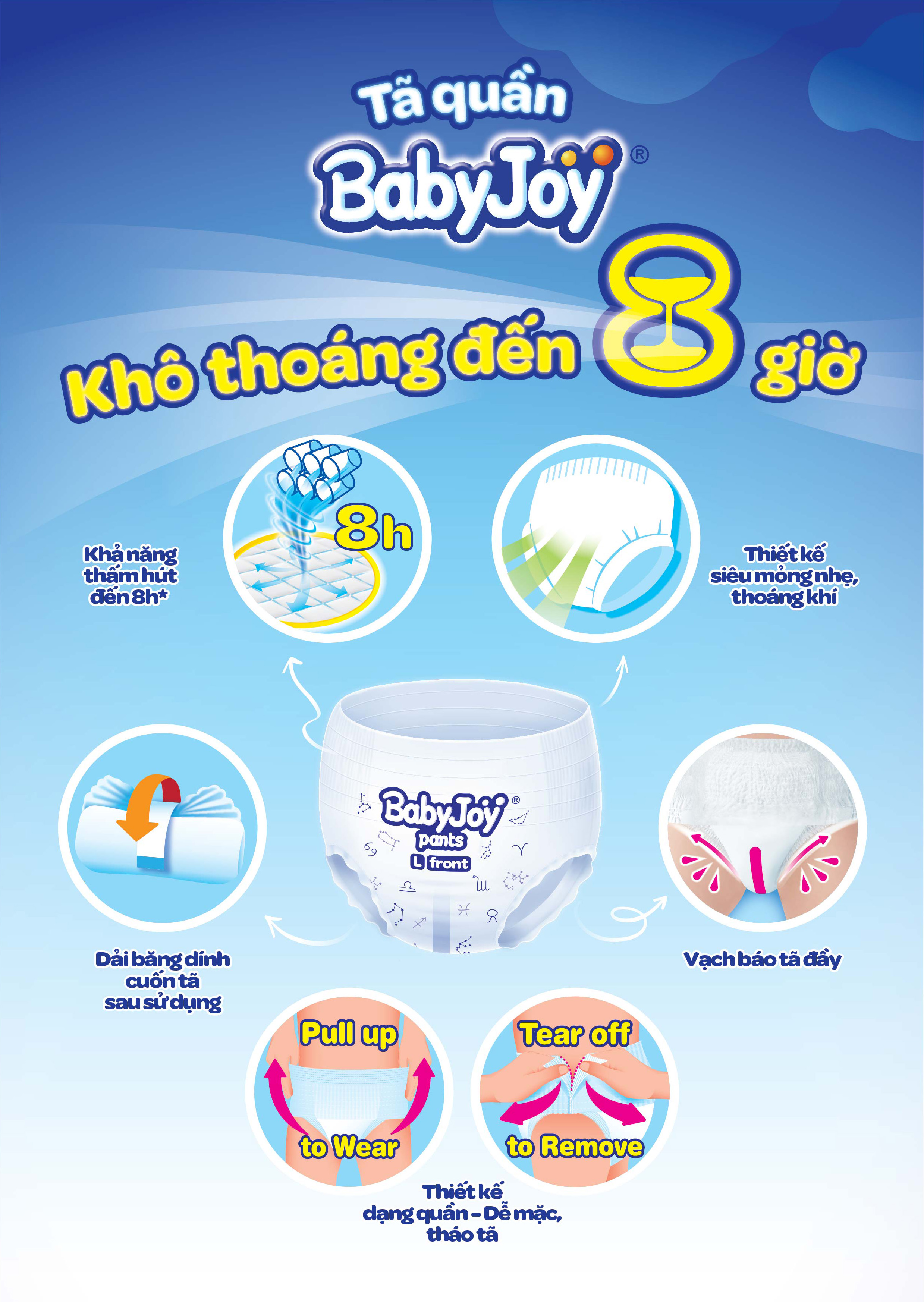 Bỉm Tã Quần Bobby Baby Joy Siêu Thấm Chính Hãng Size M/L/XL/XXL 50 ...