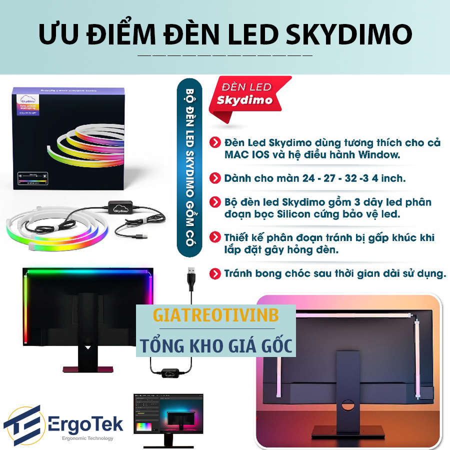 Dây Đèn Led Skydimo 3 Cạnh / 4 Cạnh - Tương Thích HĐH Window / MacOS ...