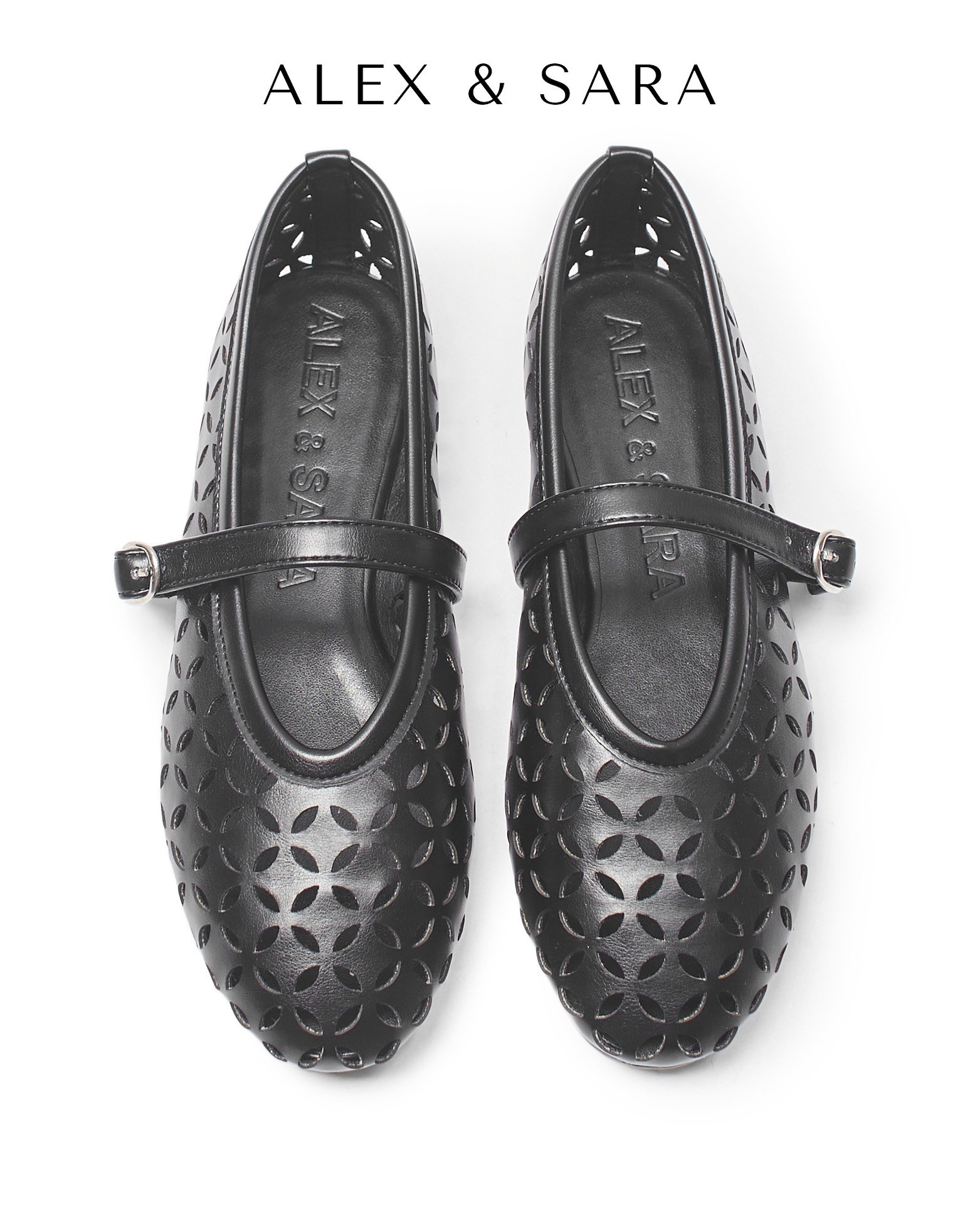 BB01 - Giày búp bê nữ Alex & Sara đế bệt dẻo mũi tròn chất da mềm thiết ...