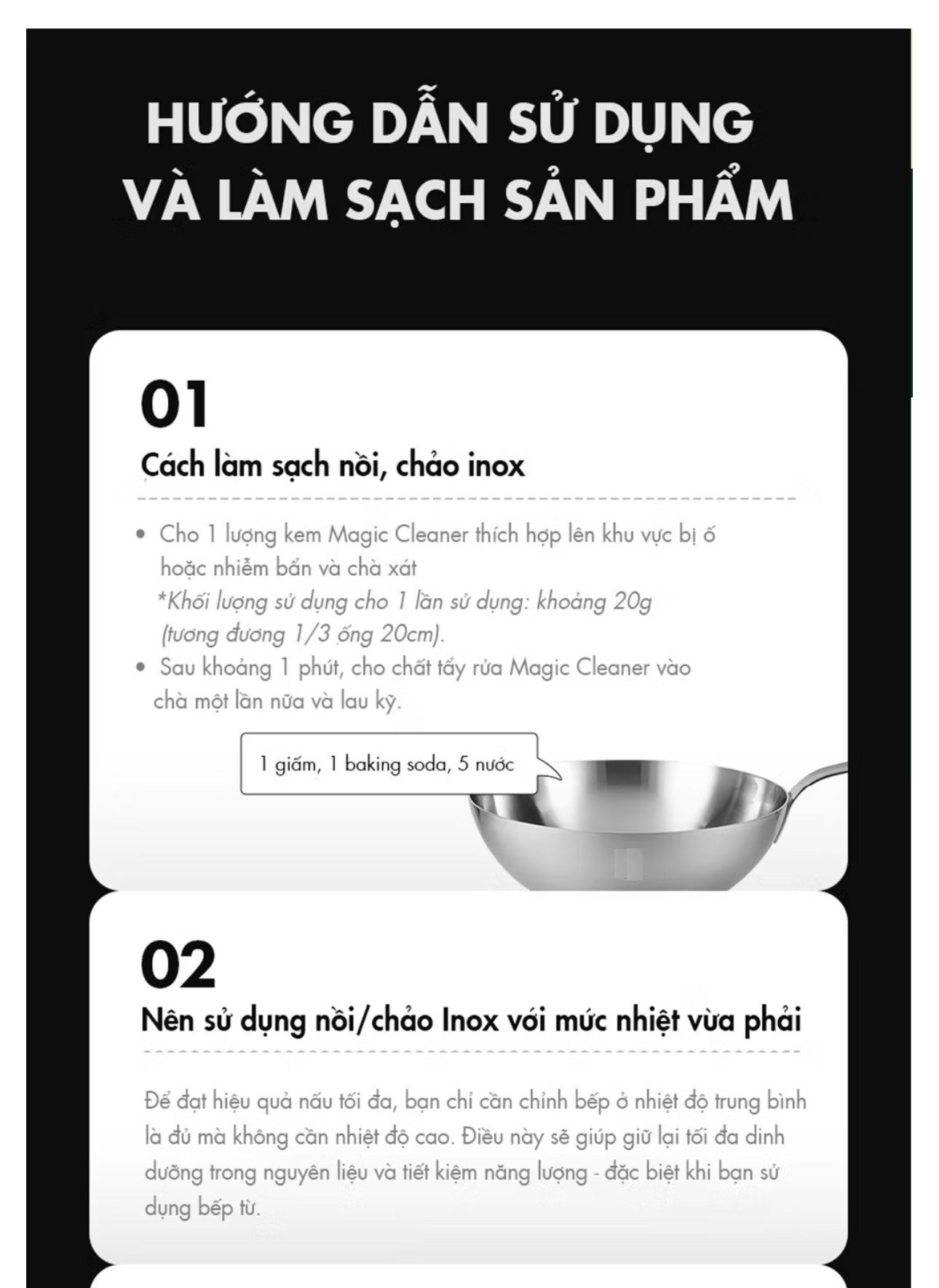 Chảo KINSGEM By CHOCKMEN Size 20-22-24-28cm Inox Cao Cấp Chảo 5 Lớp Đáy Liền Chảo Rán Chiên Xào ...