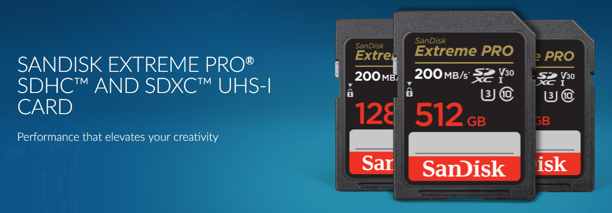 Thẻ nhớ SDHC SDXC Sandisk Extreme Pro 256GB / 512GB / 1TB V30 U3 C10 ...