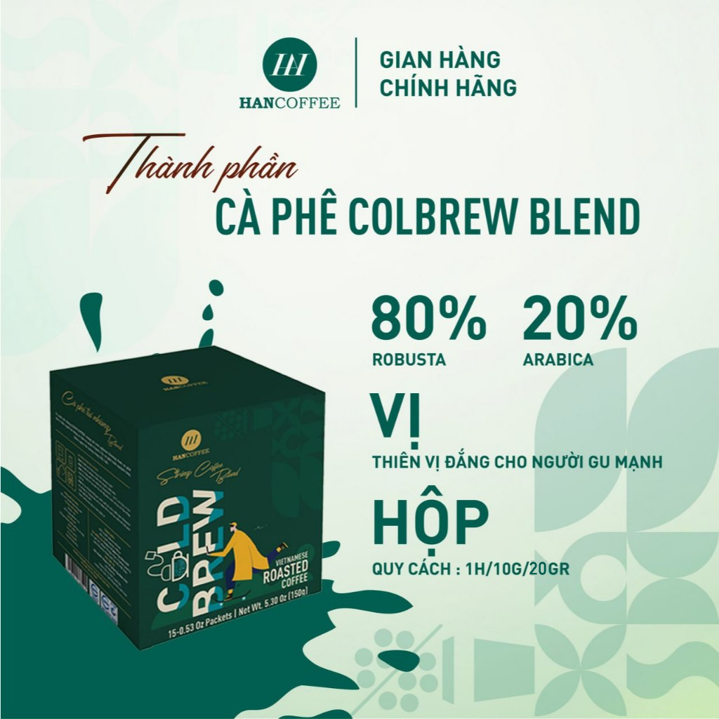 [Mua 2 tặng 1] Cà Phê Ủ Lạnh HANCOFFEE COLDBREW BLEND Arabica&Robusta 10 gói x 20g cafe | Shopee ...