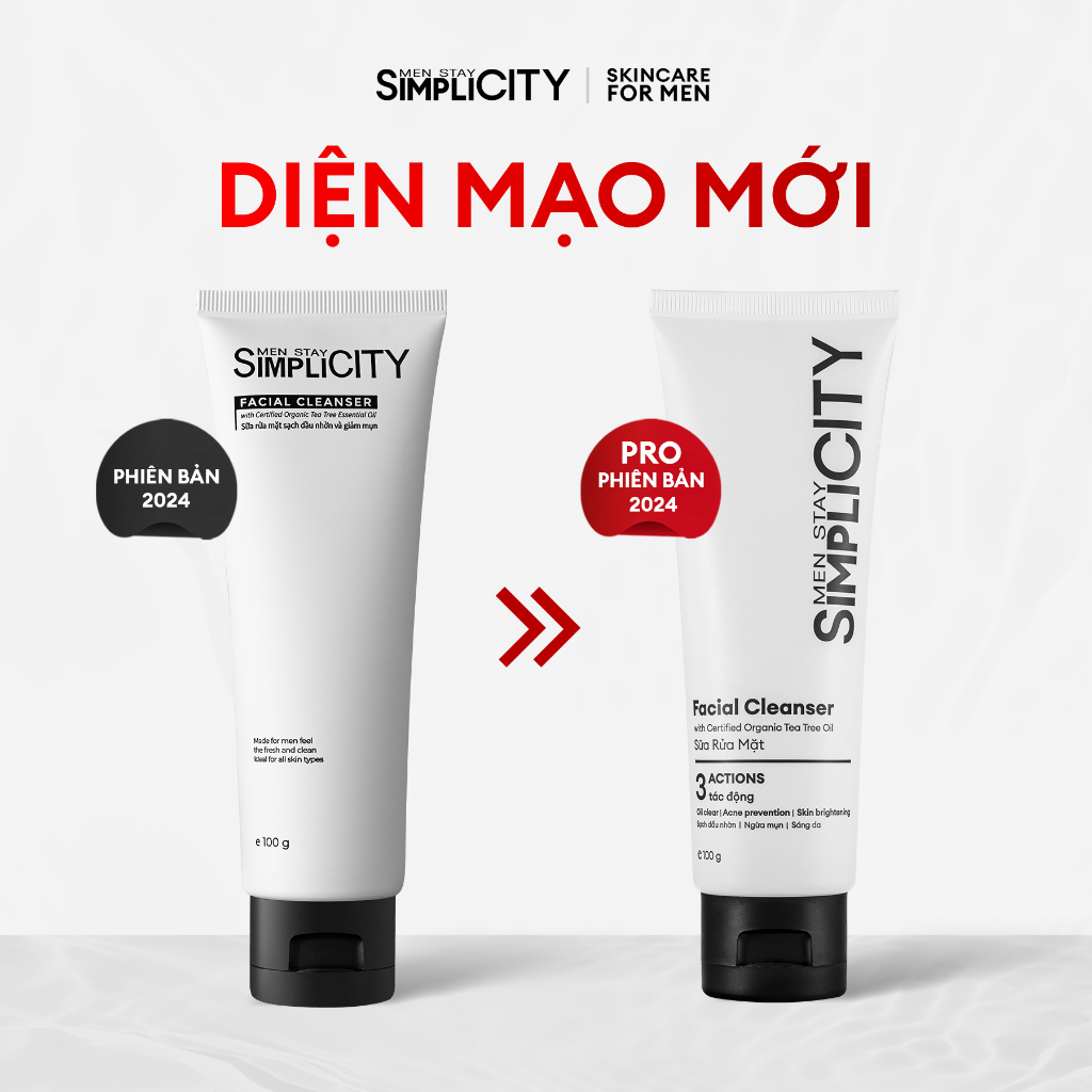 Combo giúp giảm mụn sưng viêm Men Stay Simplicity Acne Relief Duo gồm ...