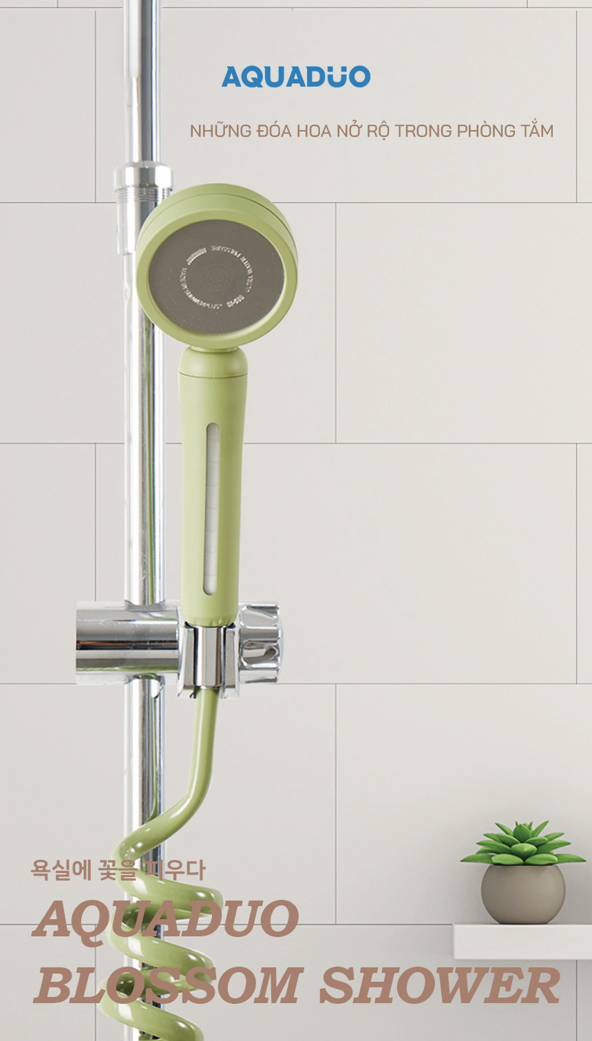 AQUADUO SF-580 BLOSSOM Cao Cấp - Đầu vòi sen tắm nhiều màu(lọc nước ...