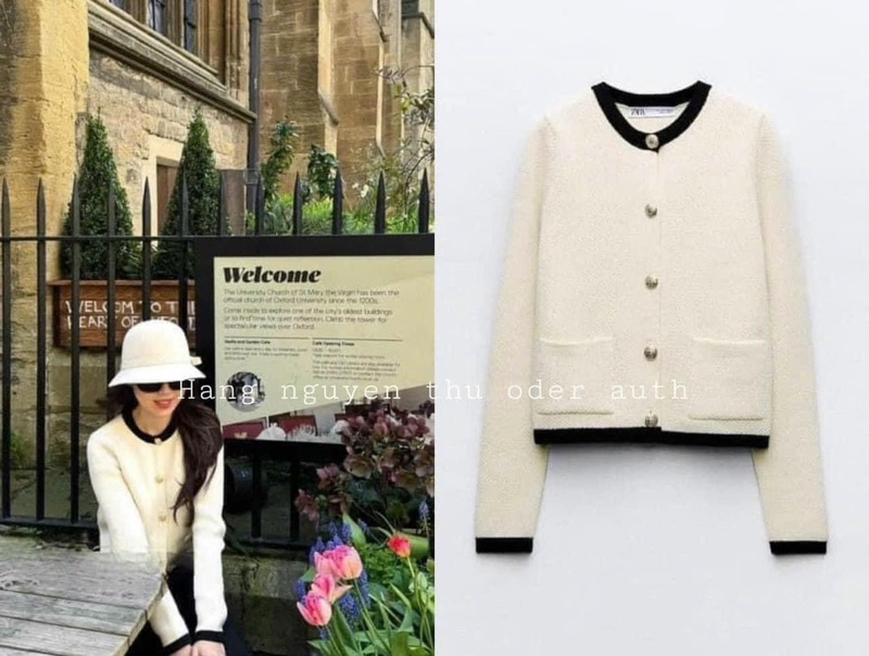 ÁO LEN CARDIGAN Z.ARA PHỐI MÀU ĐEN BE CÚC ĐỒNG 40-60kg CỔ TRÒN MẪU MỚI 2025 | Shopee Việt Nam