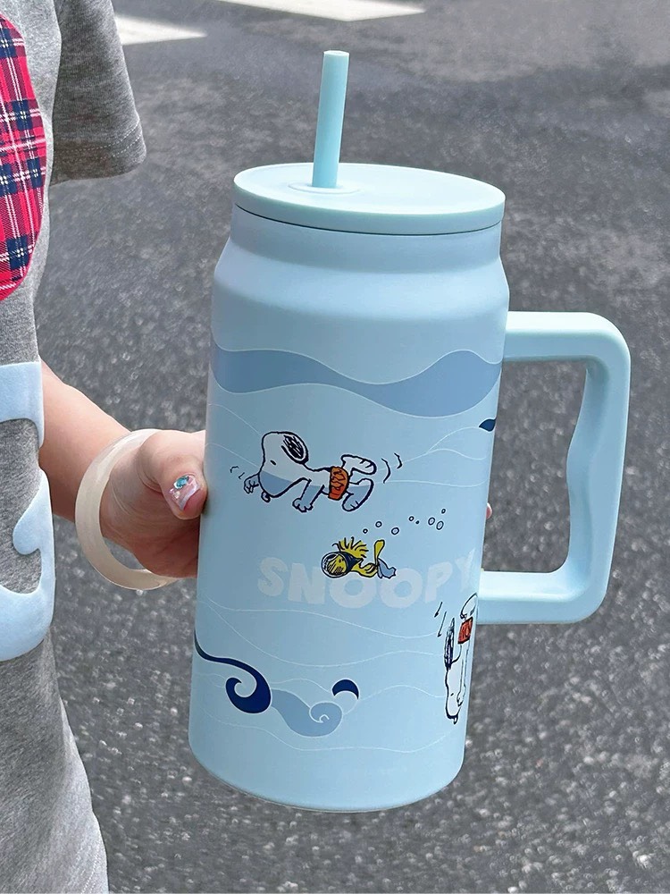 Cốc giữ nhiệt NIUMI inox 304 Snoopy nhiều màu, dung tích 1200ml, 1500ml, thiết kế xinh xắn ...