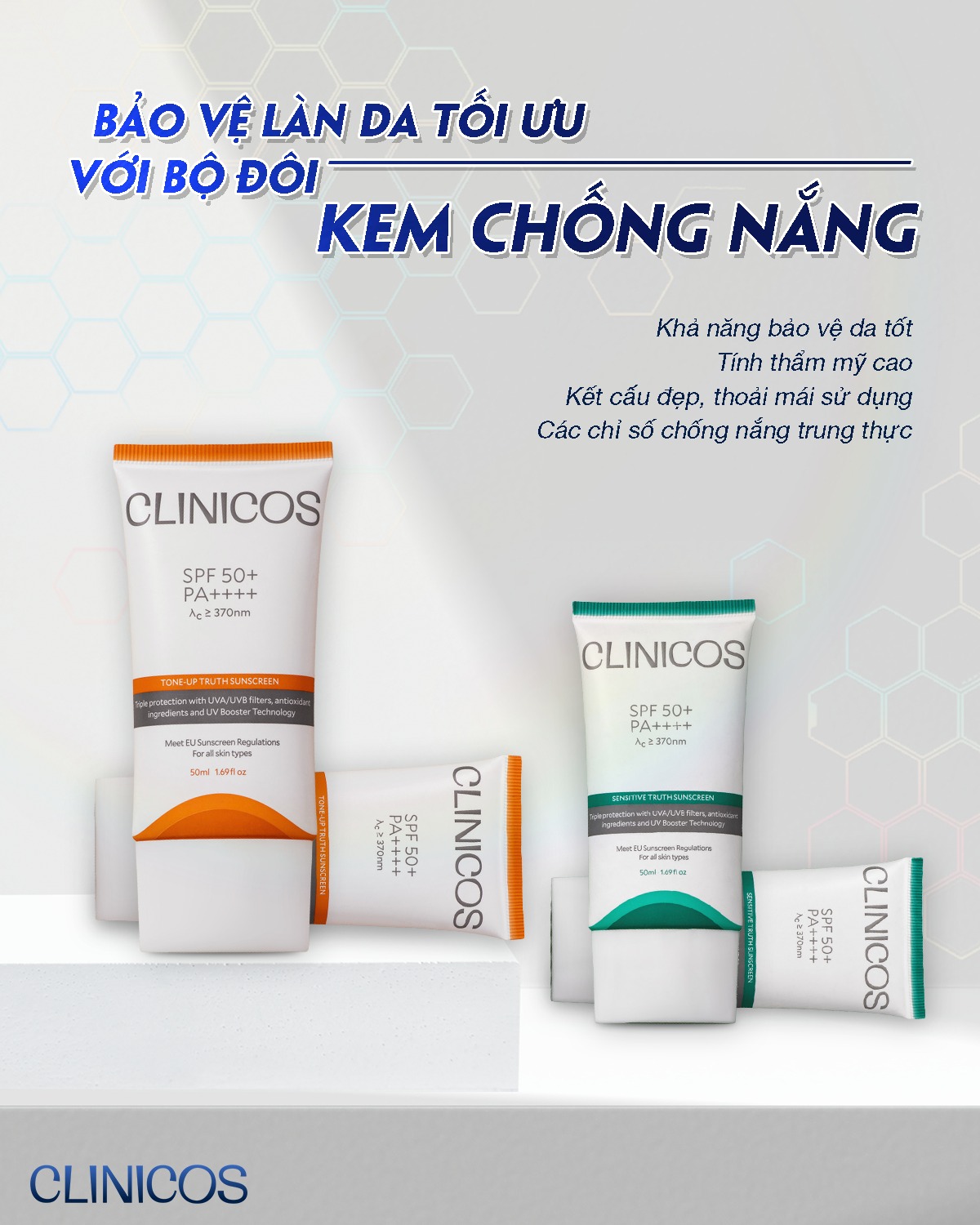 KEM CHỐNG NẮNG CLINICOS ( KM 1 tặng 1 50ml ) | Shopee Việt Nam